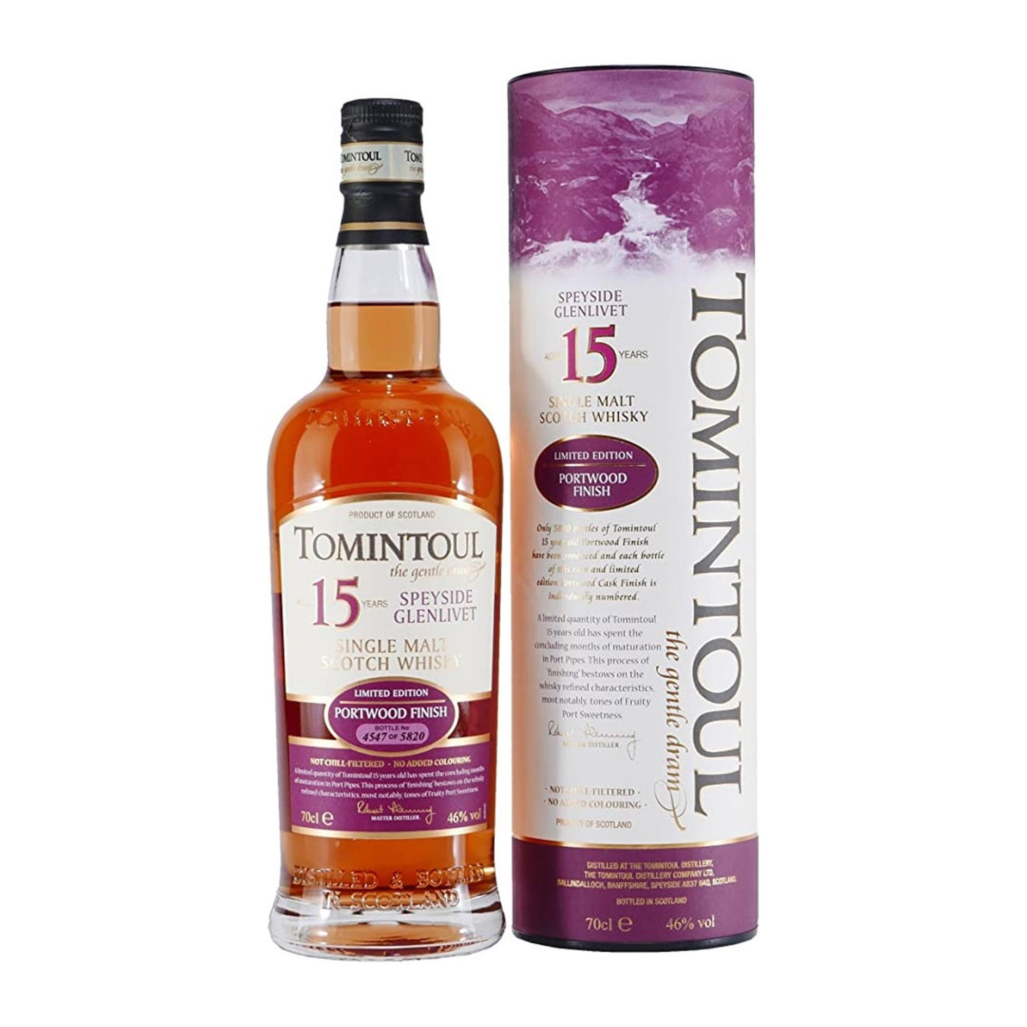 Tomintoul 15 Year Old Port Wood Finish Single Malt 70cl